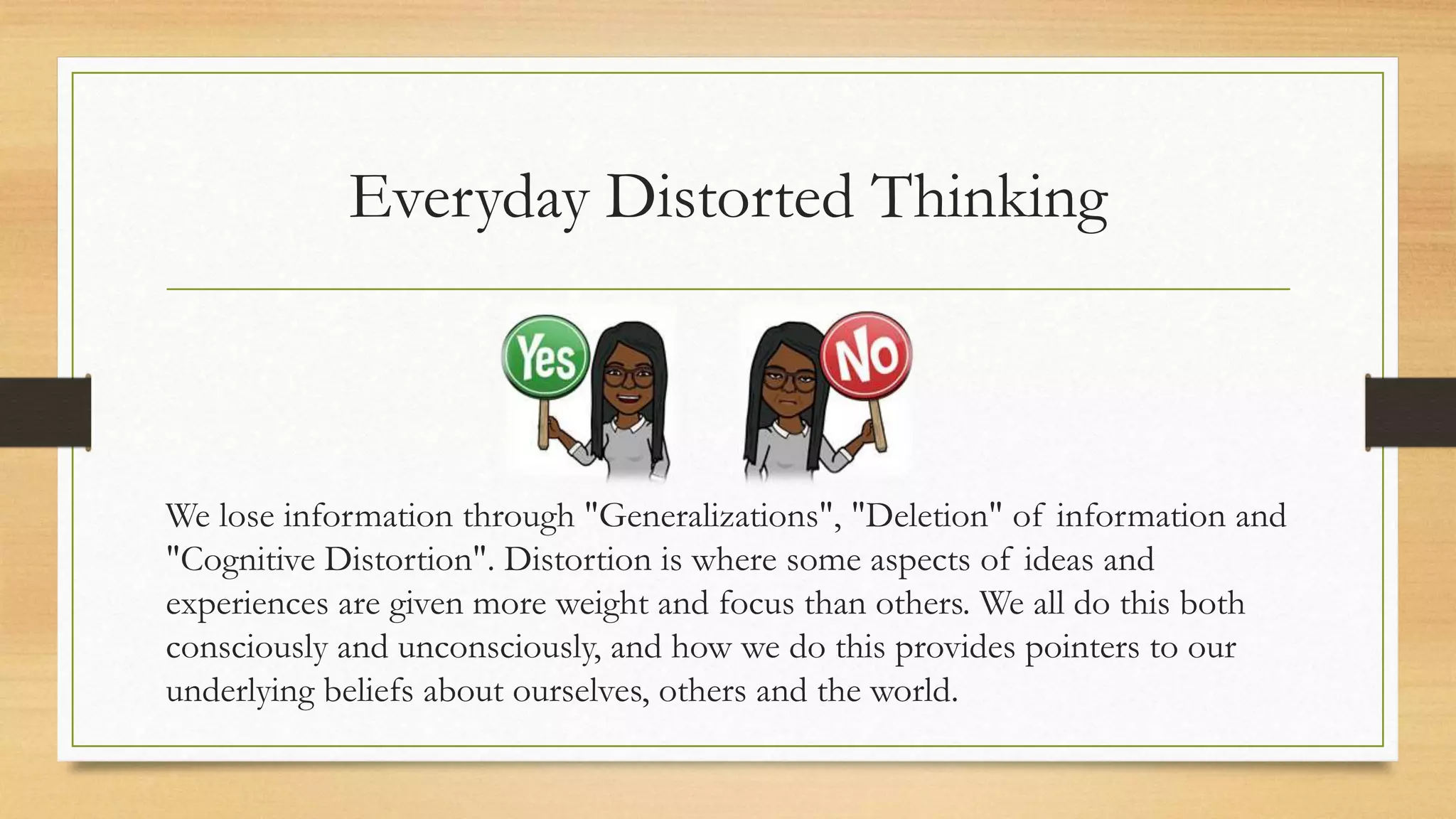 Cognitive Distortions (Errors in Thinking) | PPTX