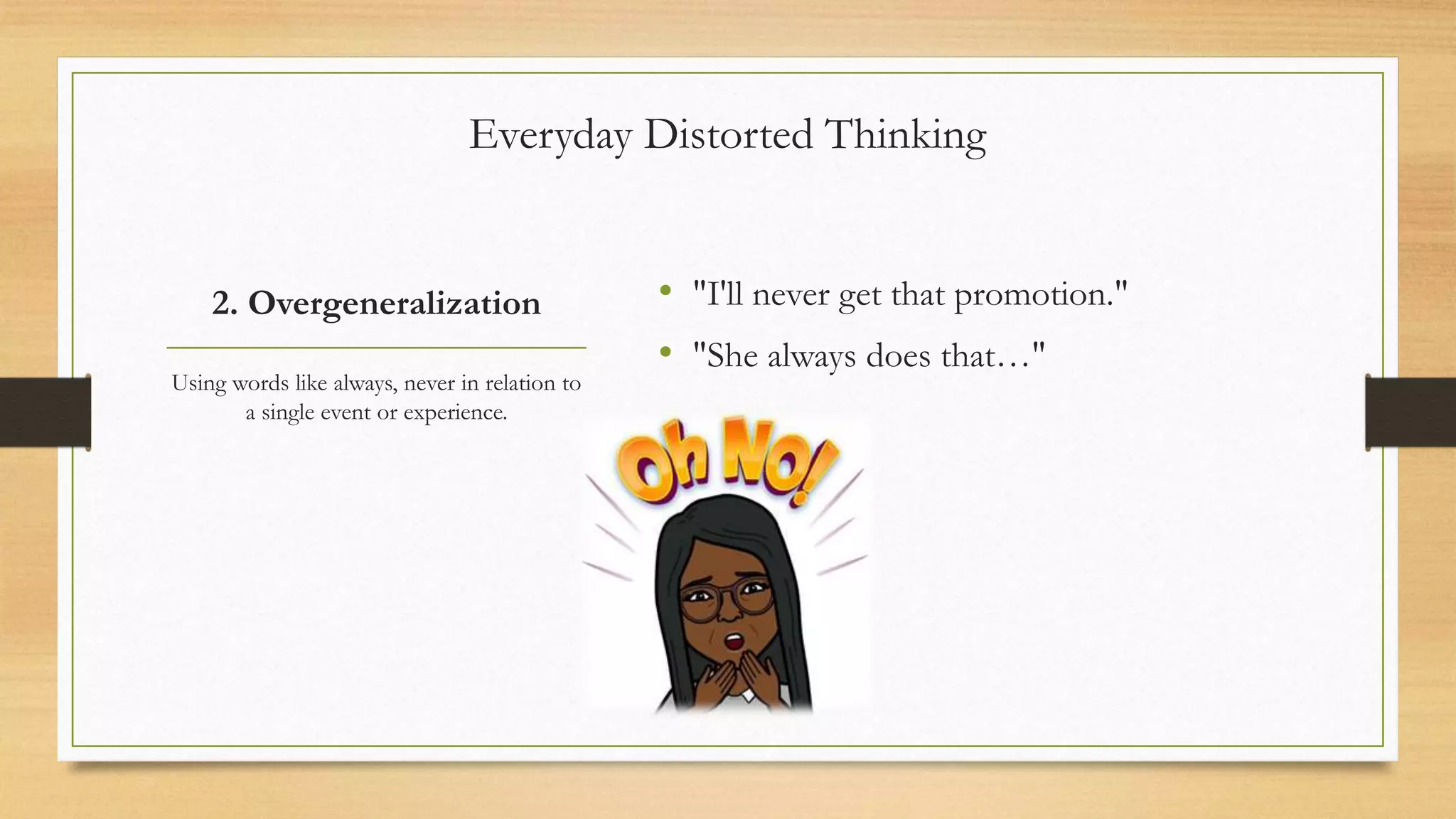 Cognitive Distortions (Errors in Thinking) | PPTX