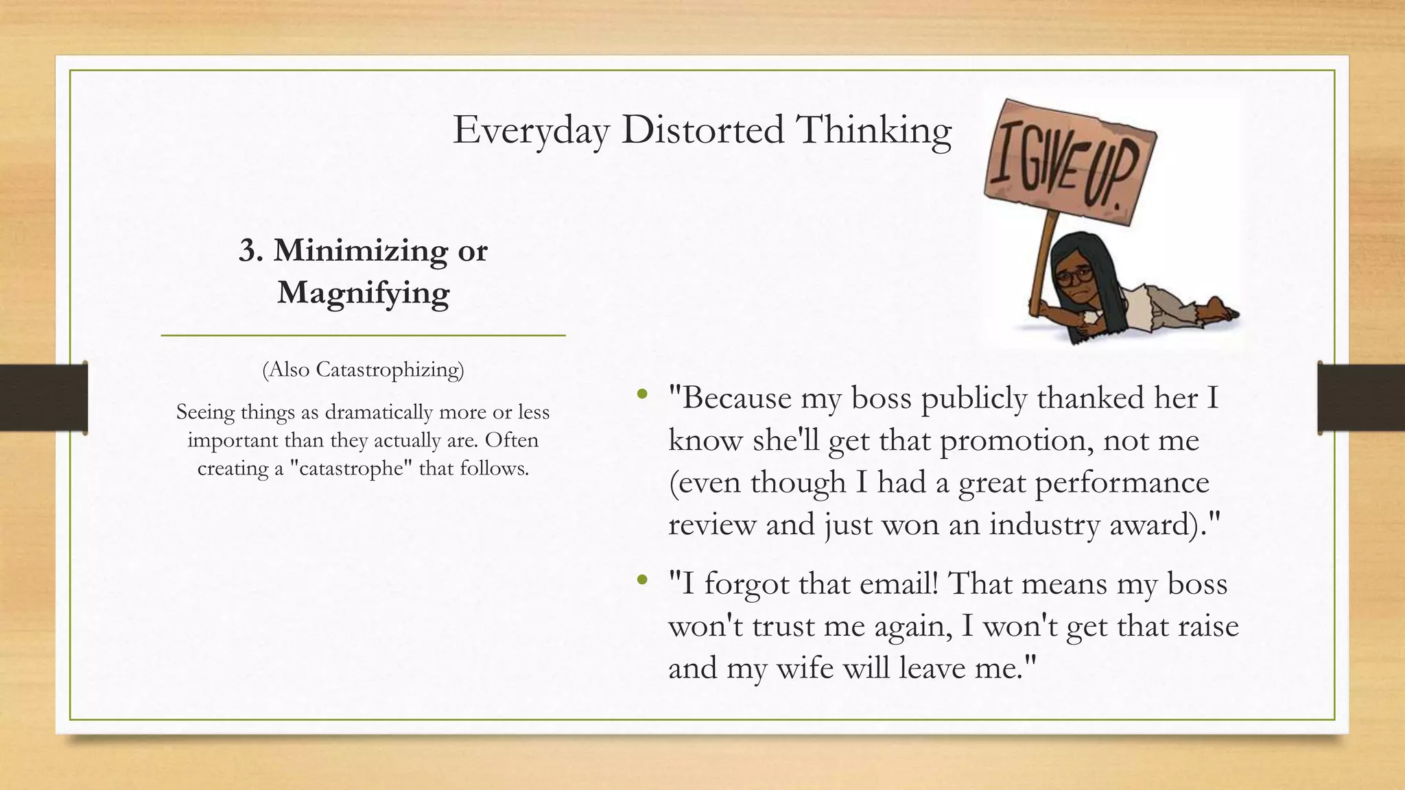 Cognitive Distortions (Errors in Thinking) | PPTX