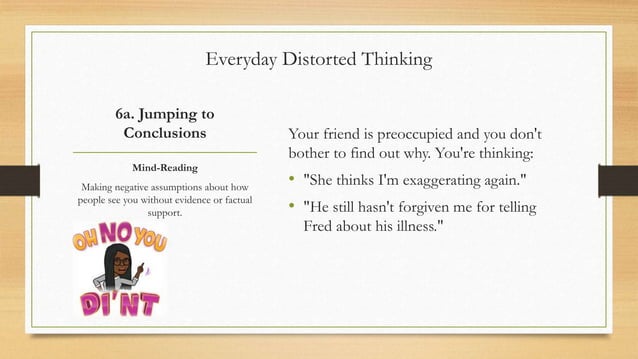 Cognitive Distortions (Errors in Thinking) | PPTX | Mental Health | Diseases and Conditions