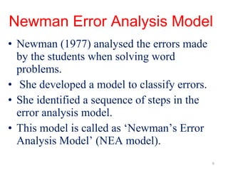 A STUDY ON STUDENTS’ ERRORS ON WORD PROBLEM | PPT