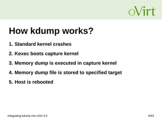 Integrating kdump into oVirt | PPT
