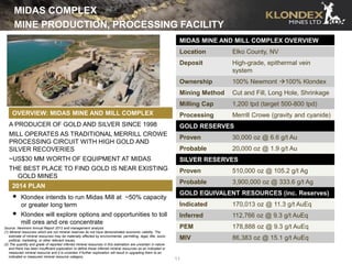 Klondex Mines Corporate Presentation KDX.T | PPT