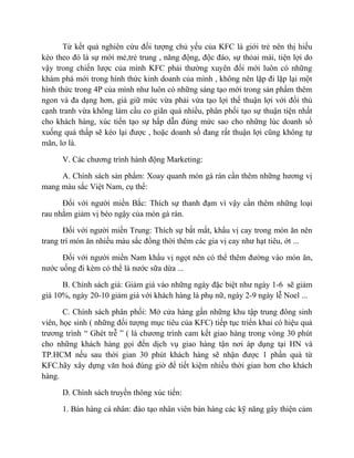 Ke hoach-marketing-cho-kfc-viet-nam-6-thang-cuoi-nam-2010-doc | PDF