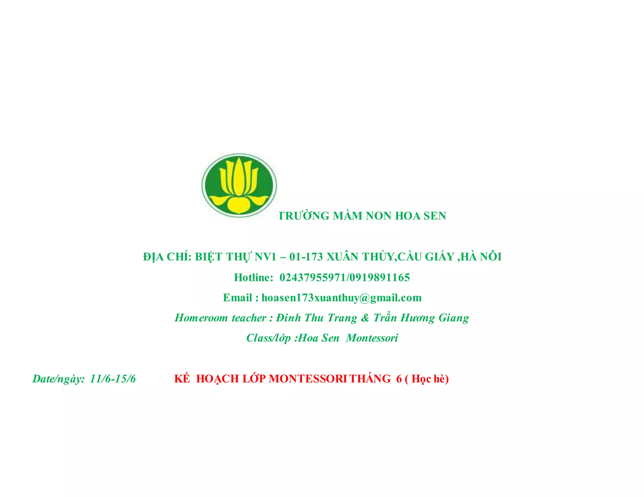 Ke hoach-thang6-lop-mon | DOCX