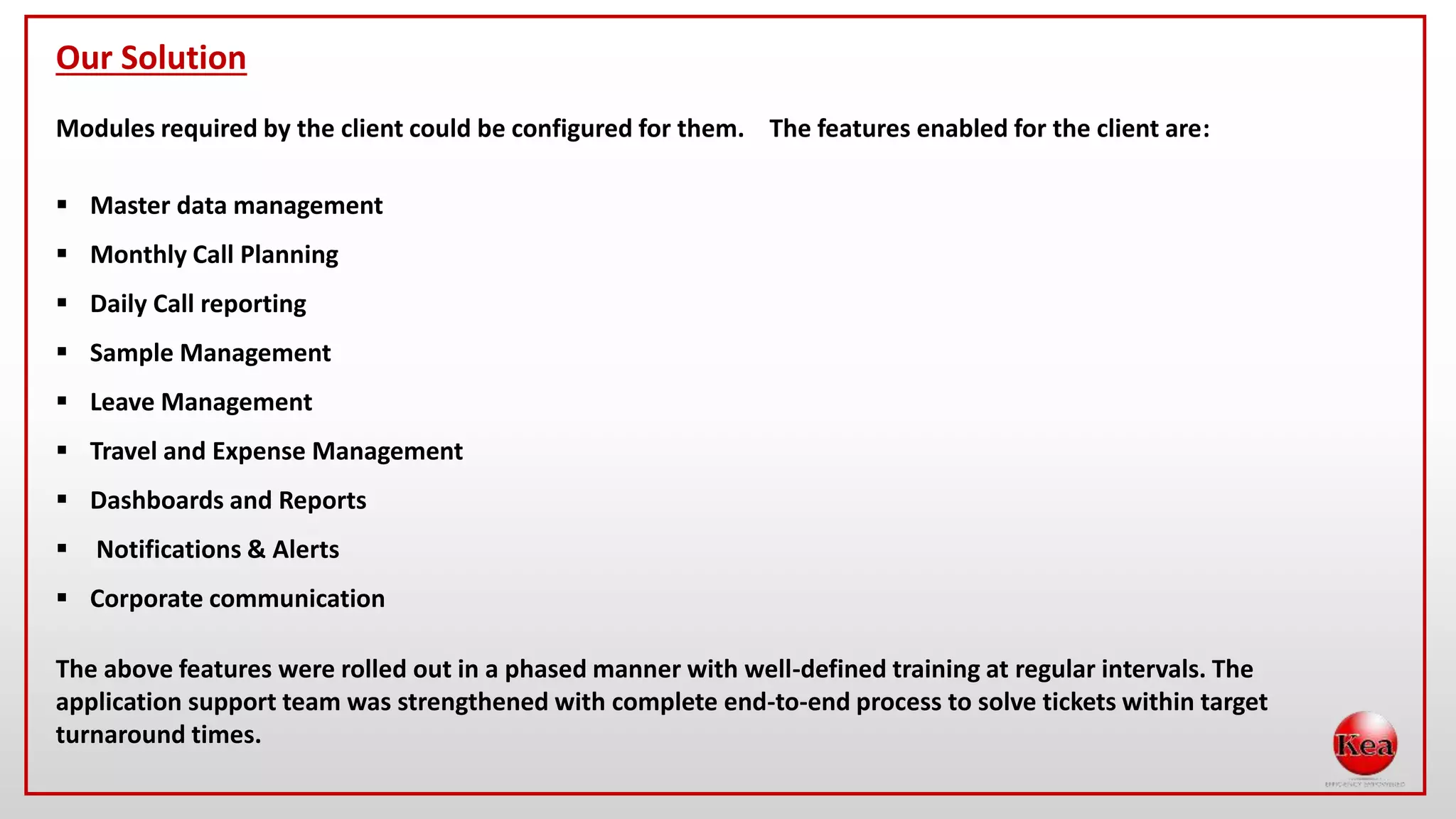 Kea a sfe crm implementation- a case study | PPTX