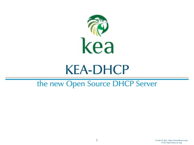 Kea DHCP – the new open source DHCP server from ISC | PPT