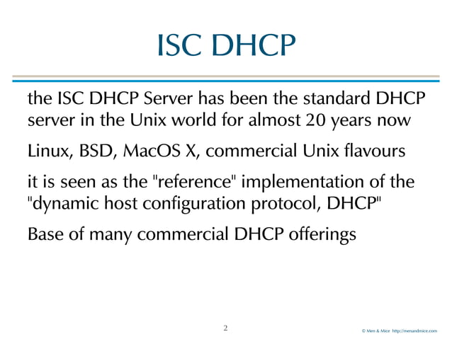 Kea DHCP – the new open source DHCP server from ISC | PPT