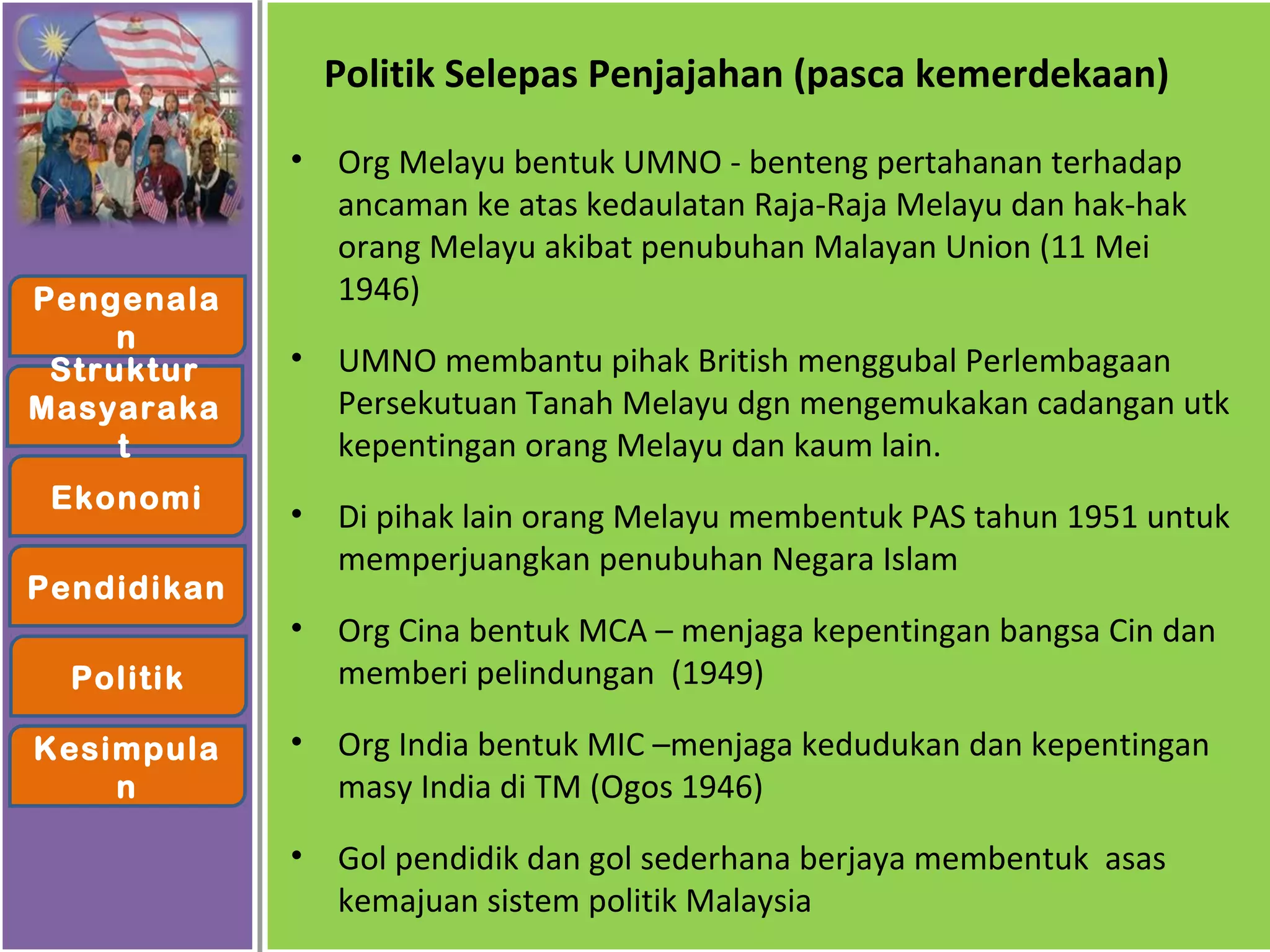 Keadaan masyarakat di tanah melayu sebelum dan selepas penjajahan | PPT