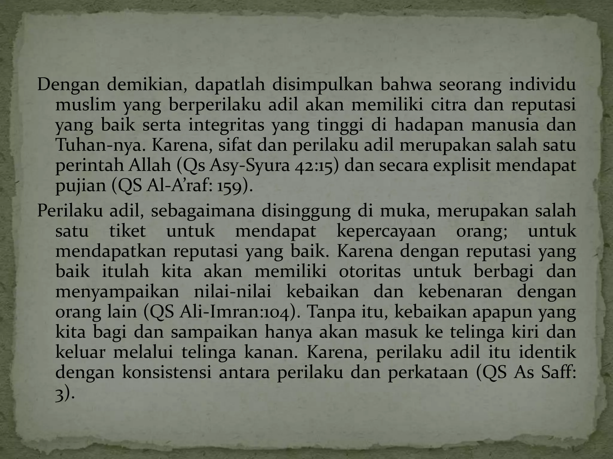 Keadilan Dalam Pandangan Islam | PPTX