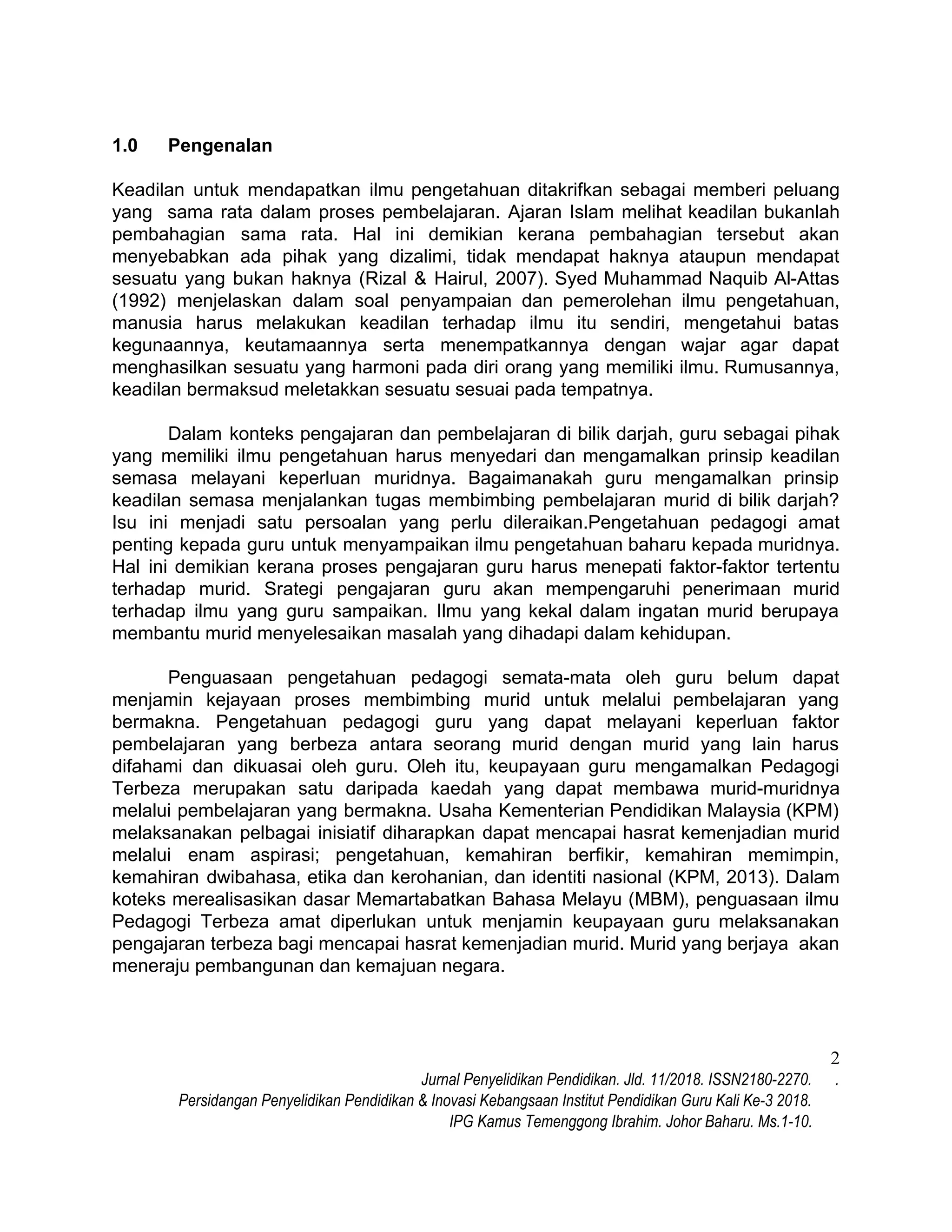 Keadilan dalam pedagogi terbeza | PDF