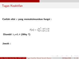 Tugas Metode Numerik Pendidikan Matematika UMT | PPT