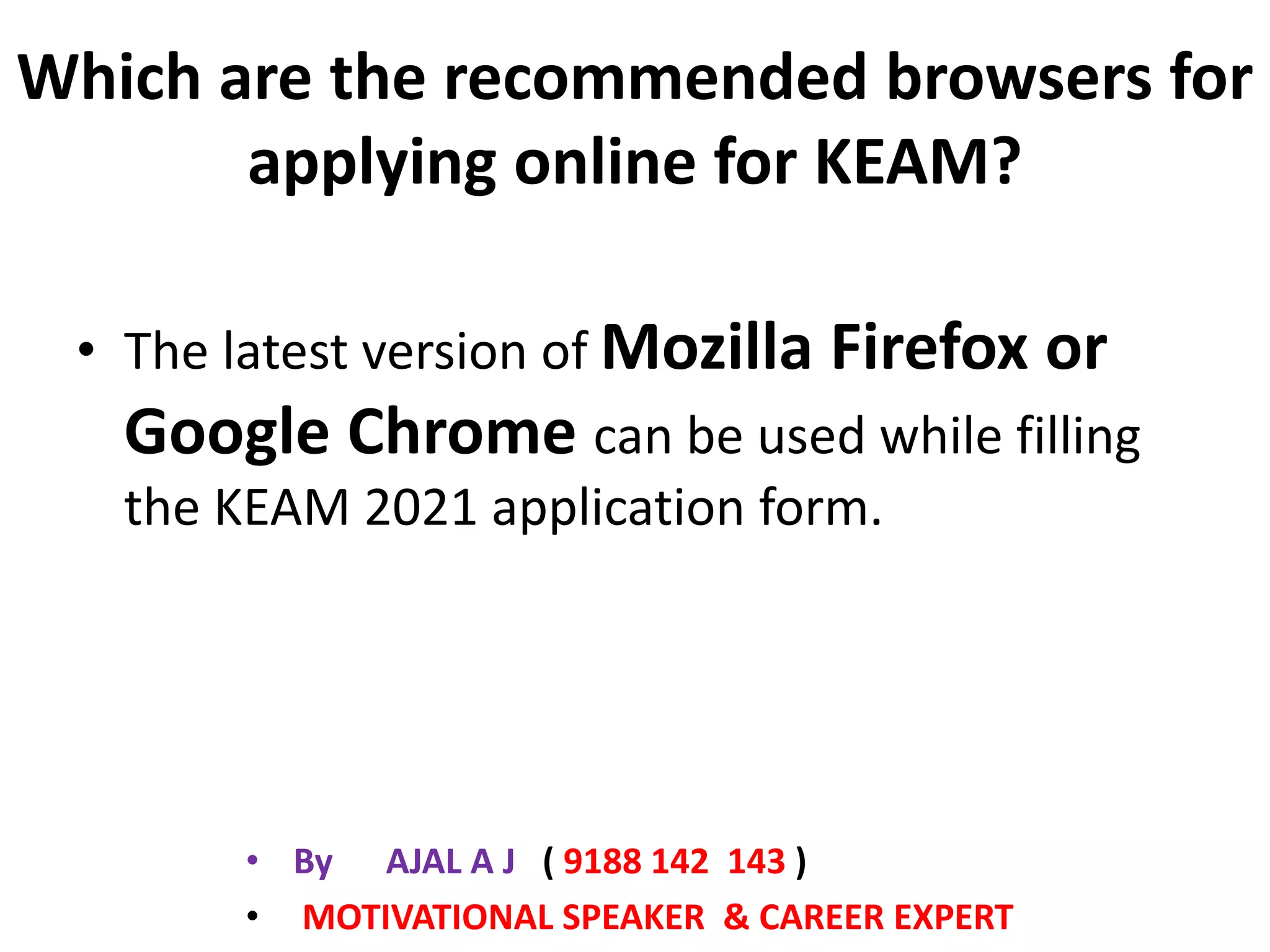 KEAM KERALA ENTRANCE EXAM | PPT