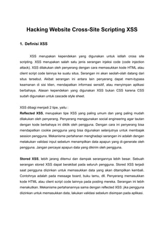 Keamanan komputer - Dasar XSS | PDF