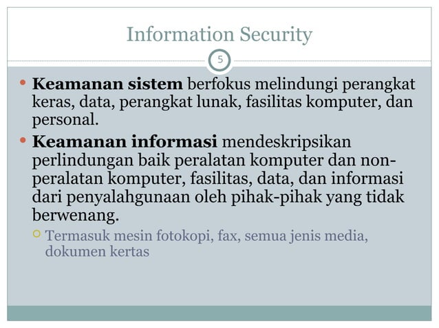 Information security for computer system | PPT