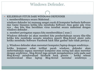 Keamanan jaringan - Windows Defender | PPT