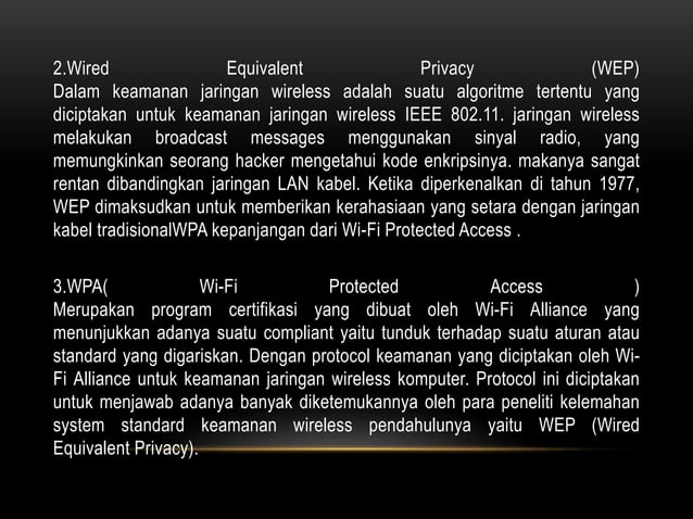 Keamanan jaringan wireless | PPT