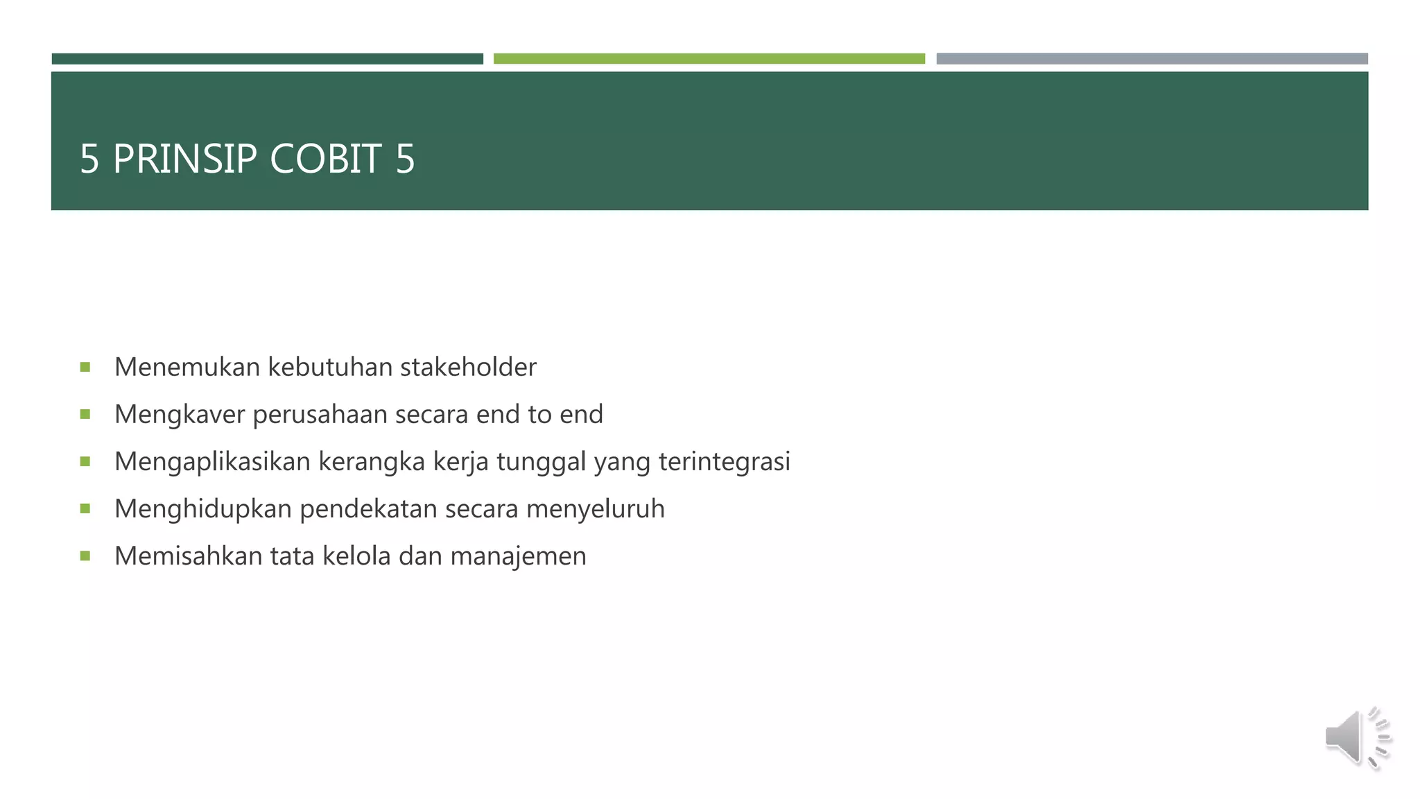 Keamanan siber, tata kelola, audit, dan kerangka kerja cobit 5 | PPTX