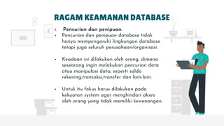 Keamanan sistem database | PPTX