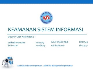 Keamanan sistem informasi | PPTX