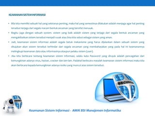 Keamanan sistem informasi | PPTX