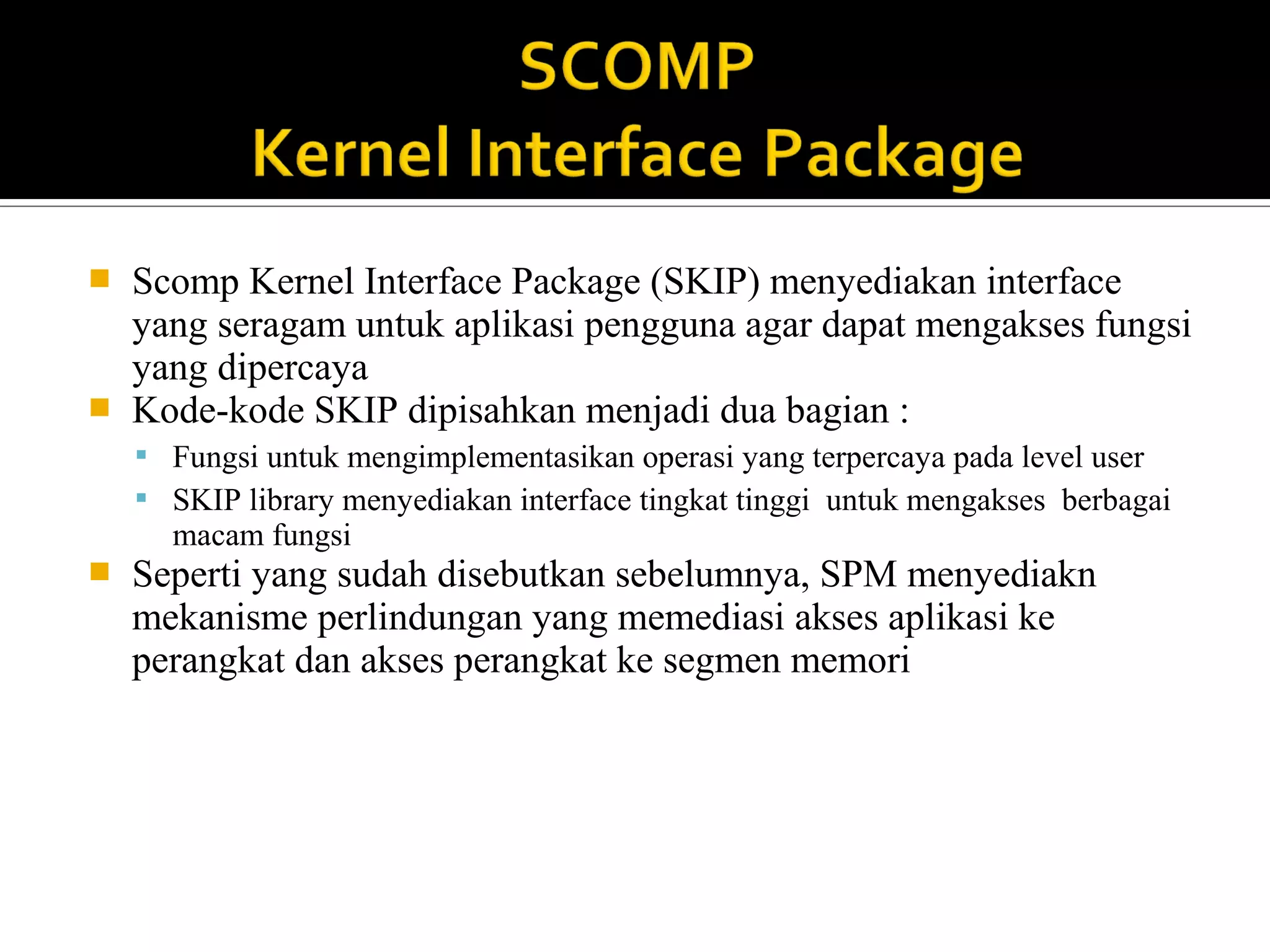 Keamanan sistem operasi kelompok 3 security kernel | PPT
