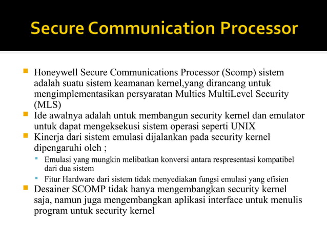 Keamanan sistem operasi kelompok 3 security kernel | PPT