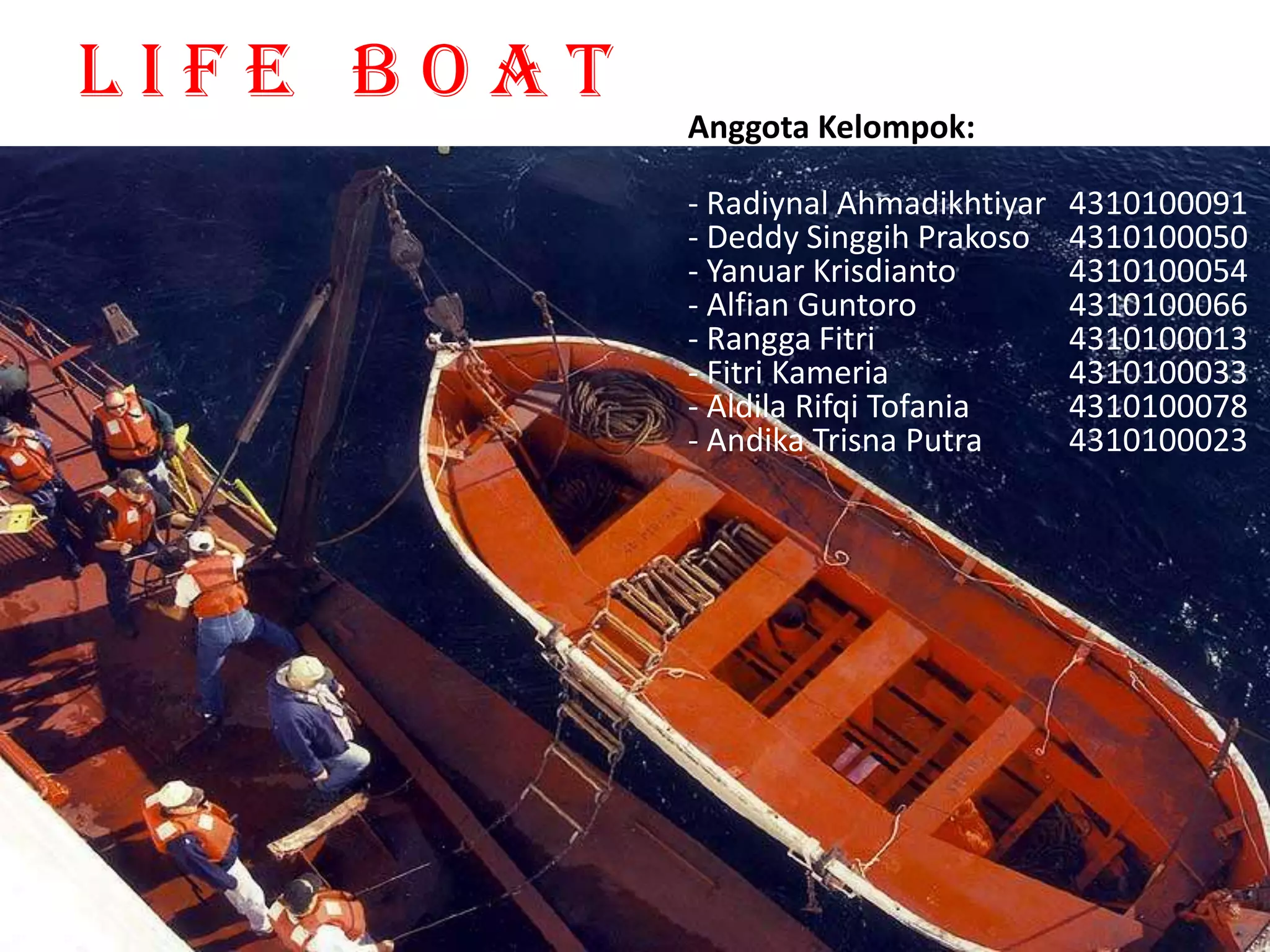 Keandalan 1 life boat | PPT