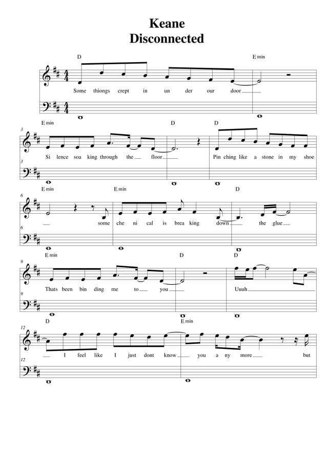 Keane disconnected - pdf | PDF