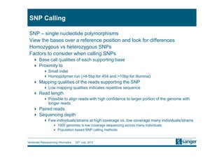 Overview of methods for variant calling from next-generation sequence data | PPT