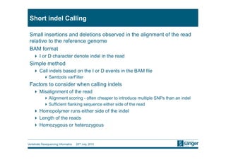 Overview of methods for variant calling from next-generation sequence data | PPT
