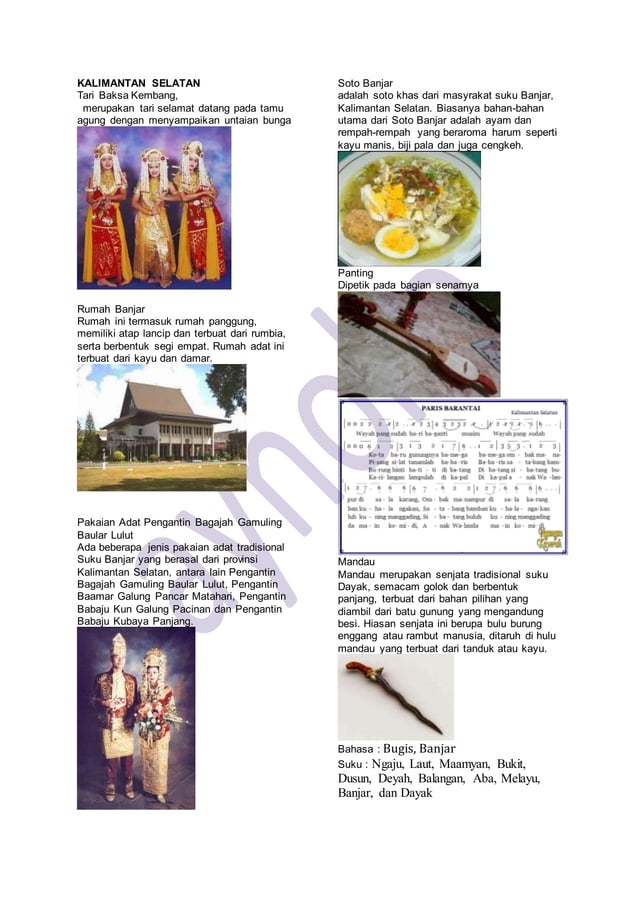 Keanekaragaman KERAGAMAN BUDAYA INDONESIA 34 PROVINSI DAN GAMBARNYA | DOCX