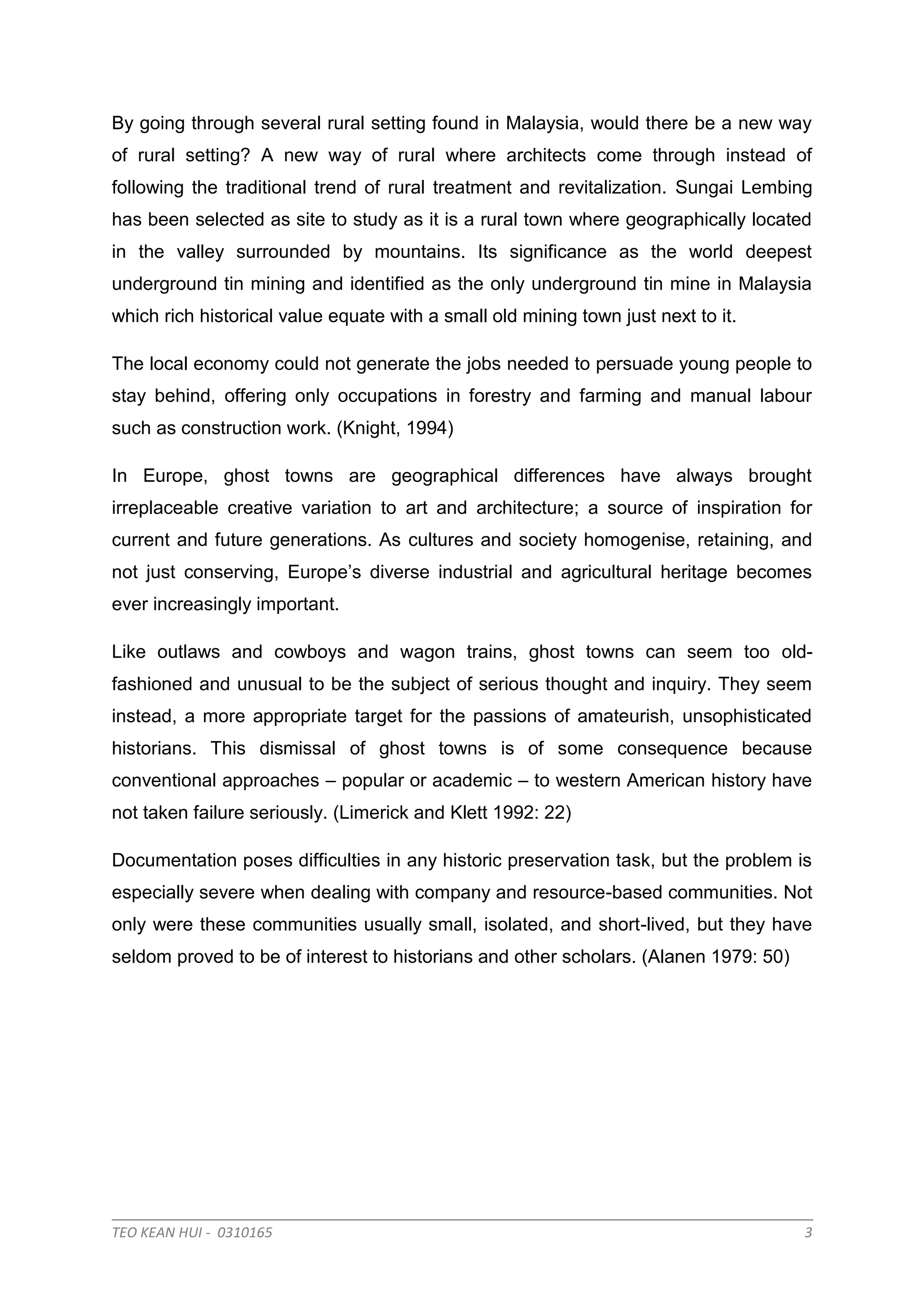 A STRATEGY STUDY ON SUSTAINABLE RURAL GHOST TOWN REVITALIZATION VIA NEW ...