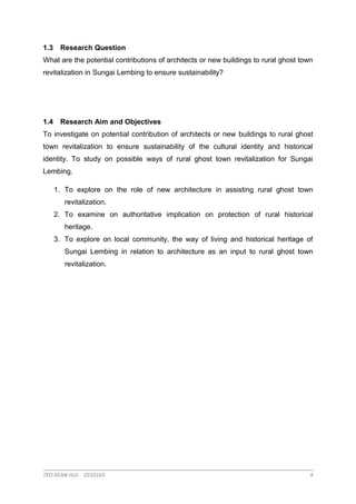 A STRATEGY STUDY ON SUSTAINABLE RURAL GHOST TOWN REVITALIZATION VIA NEW ...