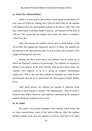 Ke arah pengiktirafan huffaz di malaysia 1 (bm) | PDF