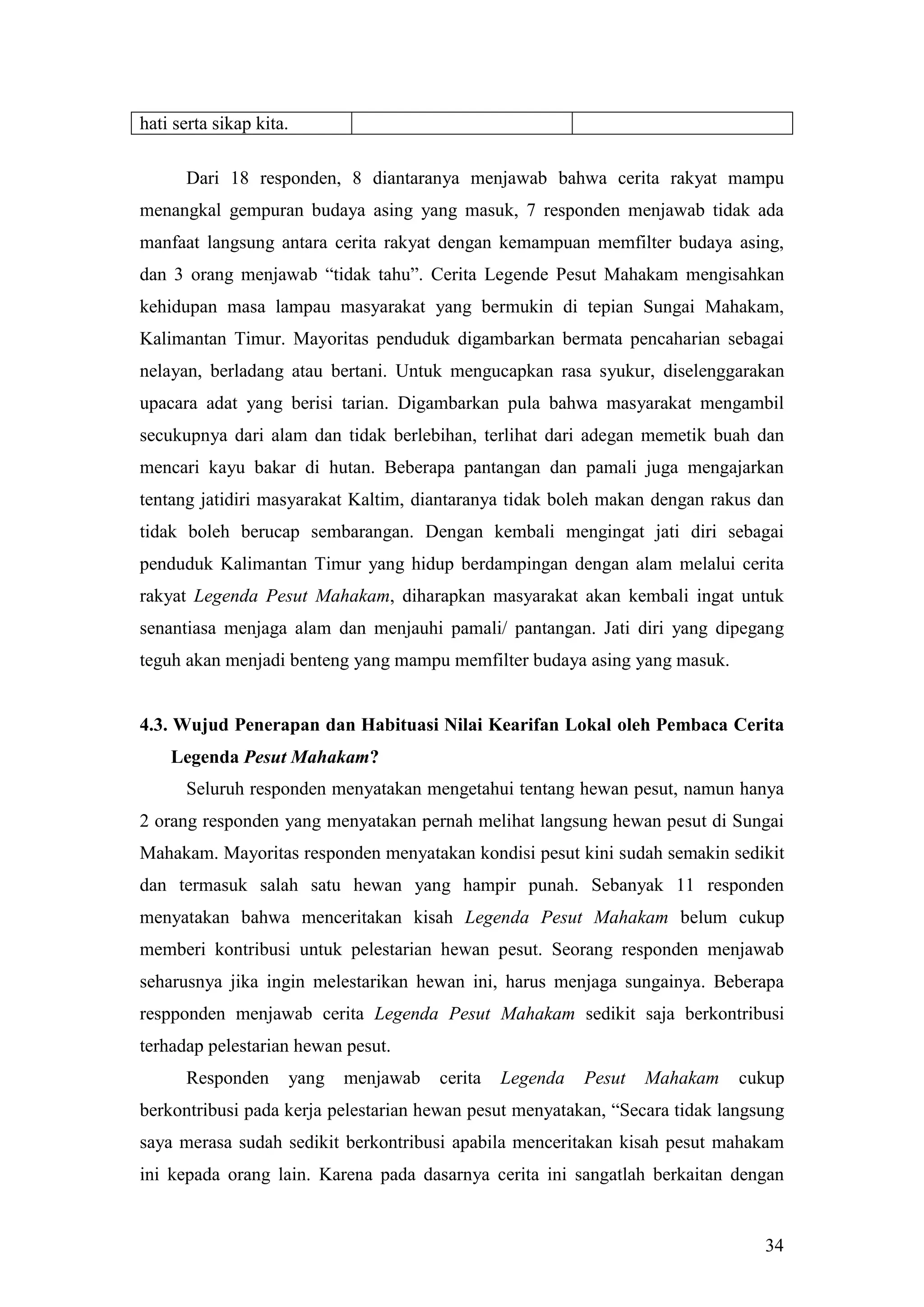 Kearifan Lokal dalam Legenda Pesut Mahakam Tinjauan Resepsi Pembaca ...