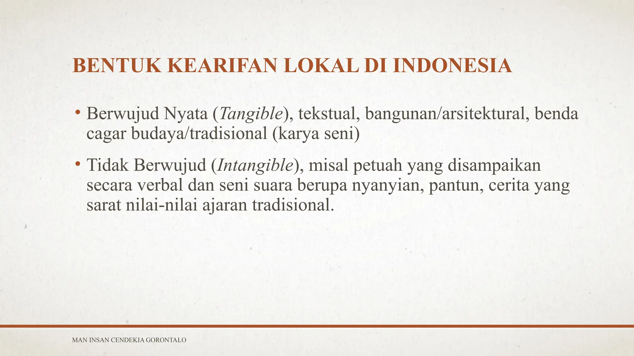 ppt kearifan lokal dan kebudayaan di Indonesia | PPTX