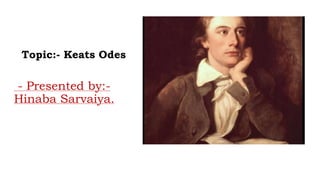 Keats Odes | PPTX