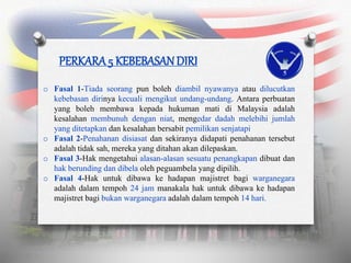 Hak Asasi Manusia di Malaysia bahagian II Perlembagaan Persekutuan | PPTX