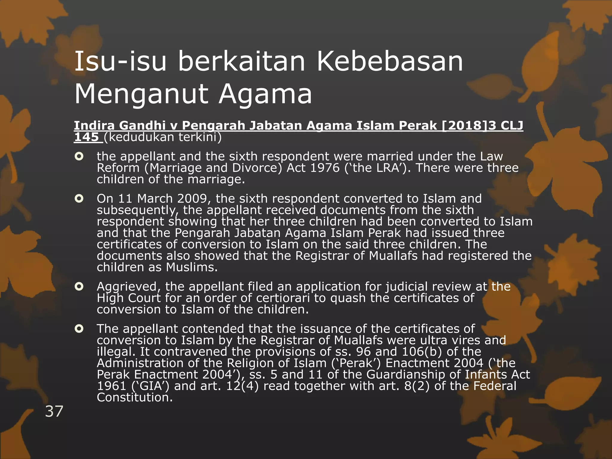Kebebasan Beragama di Malaysia | PPT