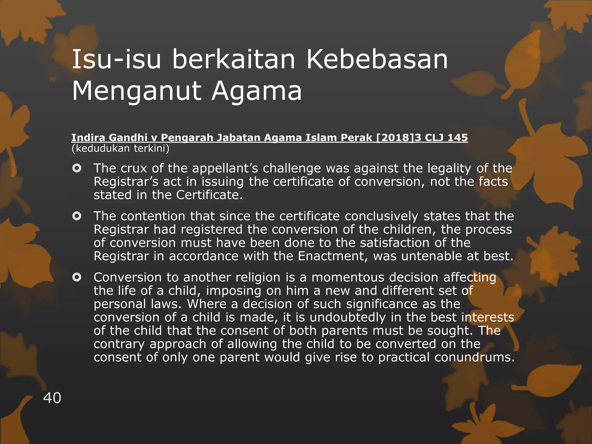 Kebebasan Beragama di Malaysia | PPT