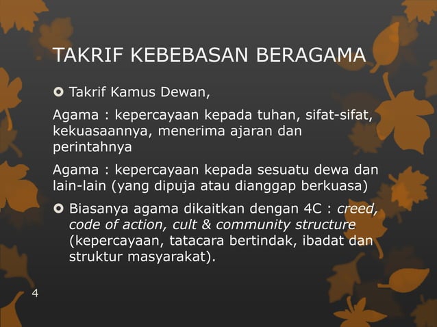 Kebebasan Beragama di Malaysia | PPT