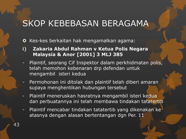 Kebebasan Beragama di Malaysia | PPT