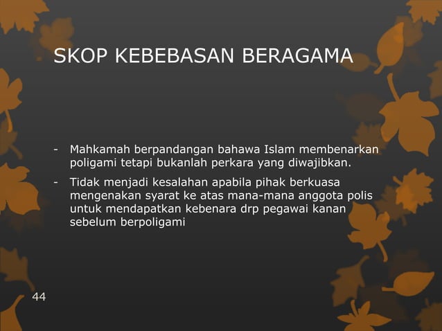 Kebebasan Beragama di Malaysia | PPT