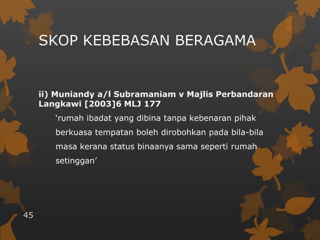 Kebebasan Beragama di Malaysia | PPT
