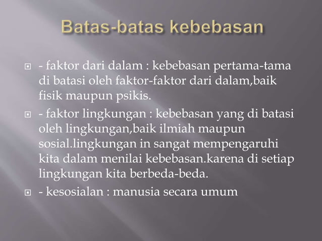 Kebebasan dan tanggung jawab | PPTX