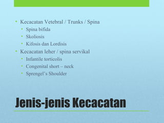 KEBENGKAKAN DAN KECACATAN | PPT