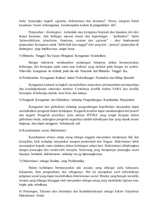 Keberagaman dan kesederajatan | DOCX