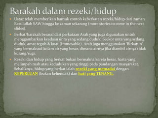 Keberkatan umur&rezeki | PPTX