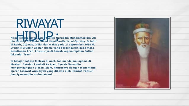 Syekh Nuruddin Ar Raniri tokoh ulama' Indonesia.pptx